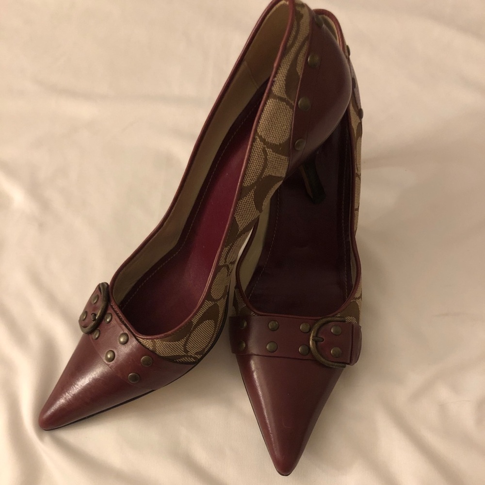 Coach Signature Monogram Tierney Heels Size 10 - Gem